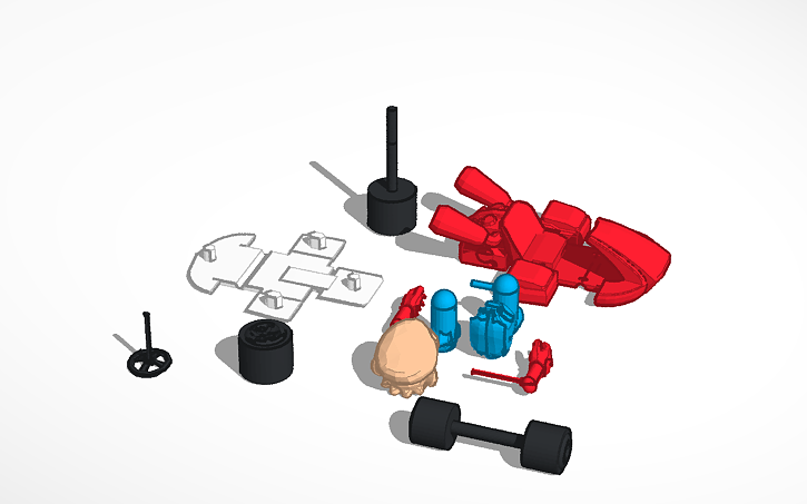 3D design Mario Figure + Buildable Kart - Tinkercad