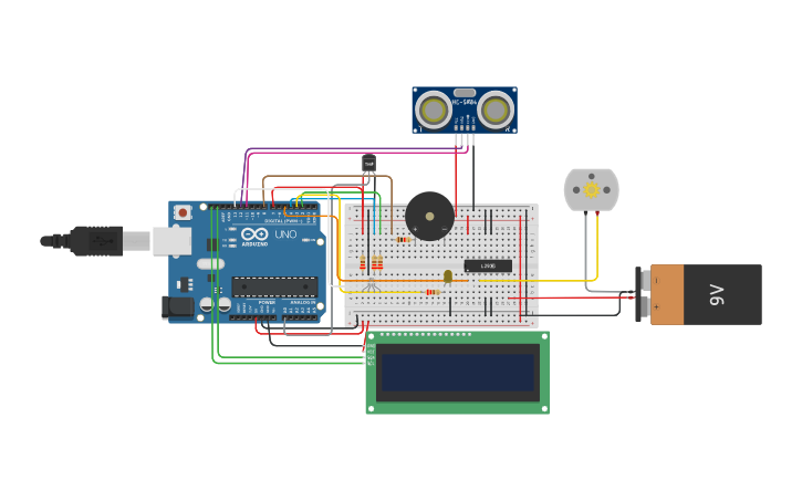 Circuit design Smart Fan System - Tinkercad