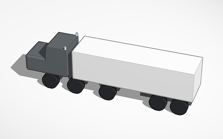 3D design semi truck - Tinkercad