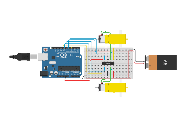 Circuit design robocars - Tinkercad
