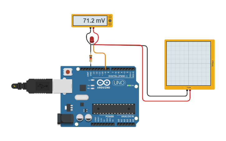 Circuit design Arduino-brightness - Tinkercad
