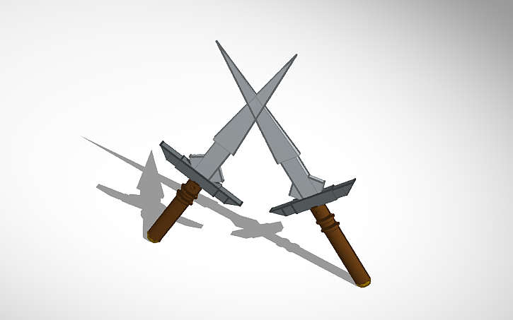 3D design Loki's daggers - Tinkercad