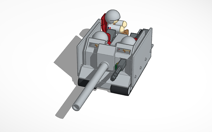 3D design Anti-Bunker Gun - Tinkercad