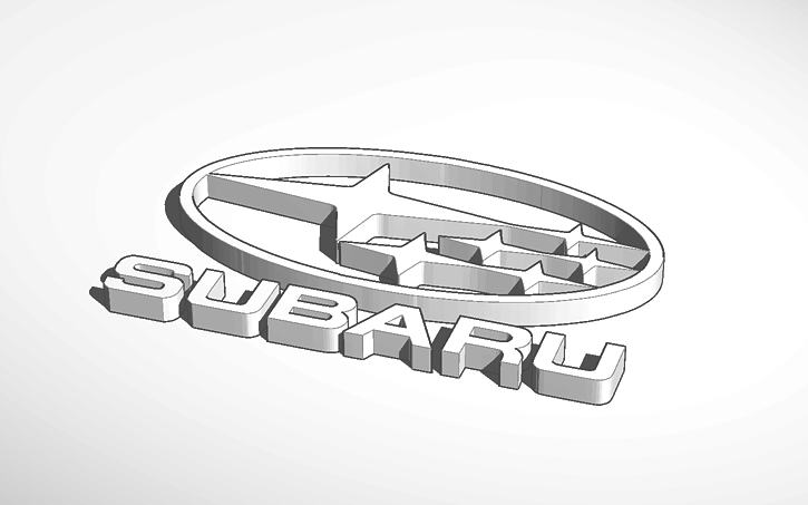 3D design Subaru - Tinkercad