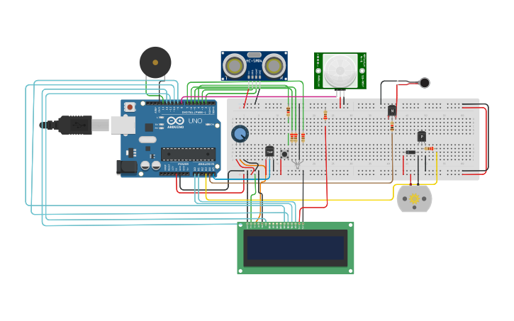 Circuit design Smart Home system - Tinkercad