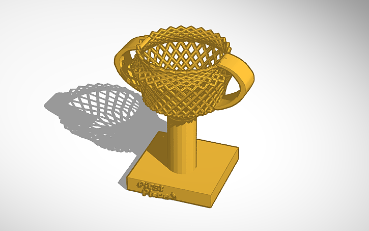 3D design Printable trophy - Tinkercad