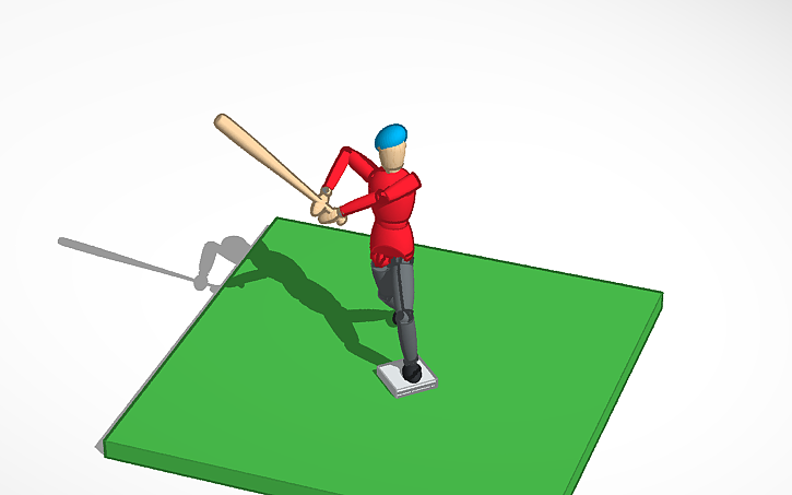 3D design baseball hitter - Tinkercad