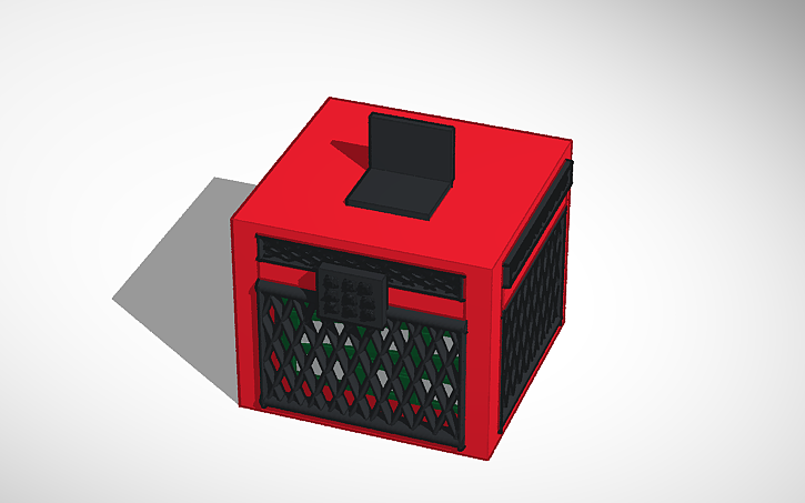 3D design locked crate (rust) - Tinkercad