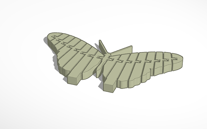 3D design Flexible Butterfly - Tinkercad