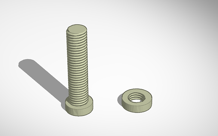 3D design bolt 1 - Tinkercad