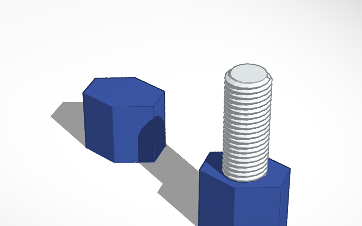 3D design Nuts and Bolts - Tinkercad