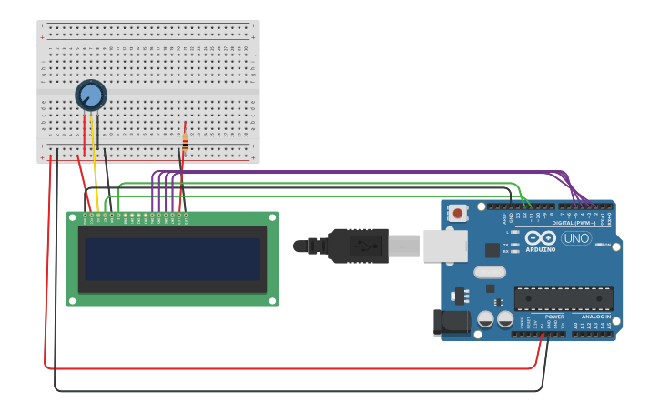 Circuit design LCD CIRCUIT DESIGN | Tinkercad
