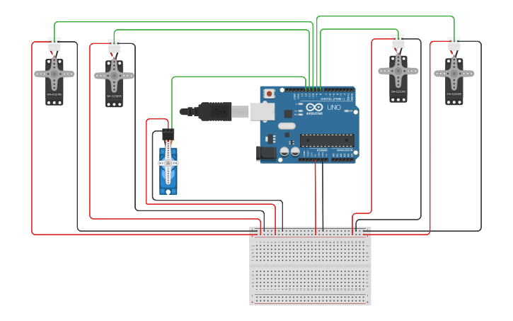Circuit Design Robot Arm Circuit Diagram Tinkercad