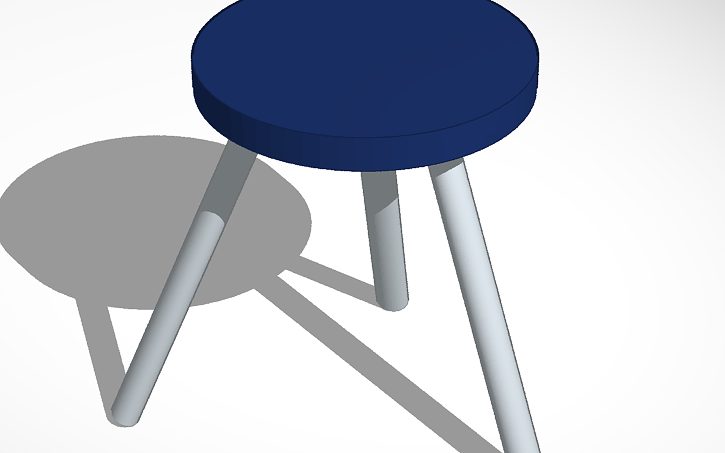 3D design stool - Tinkercad
