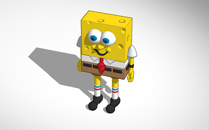 3D design spongebob squarepants - Tinkercad