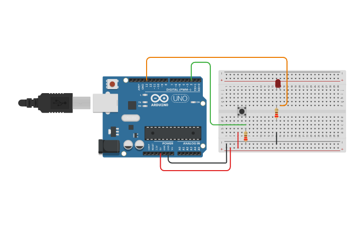Circuit design estructura condicional if-else - Tinkercad