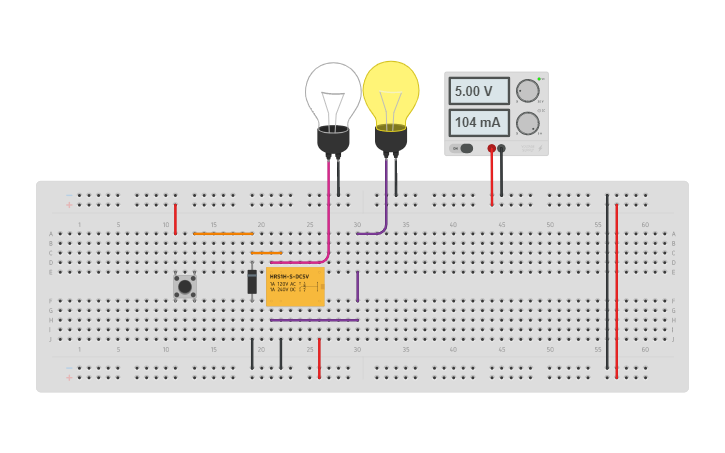 Circuit design Relais - Tinkercad