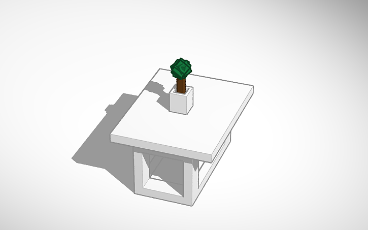 3D design Modern coffee table model - Tinkercad