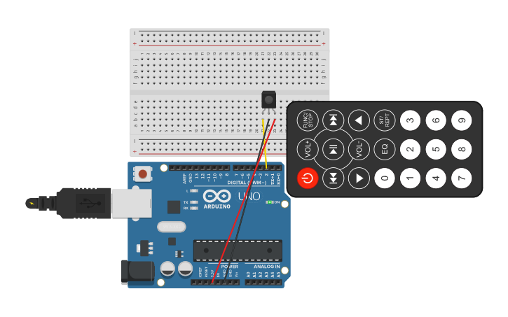 Circuit design Capteur infrarouge - Tinkercad