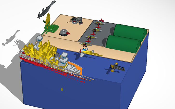 3D design Pearl Harbor - Tinkercad