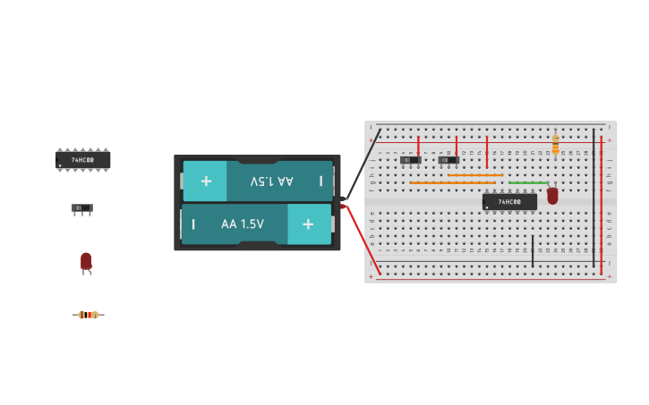 Circuit design NAND - Circuitos | Tinkercad