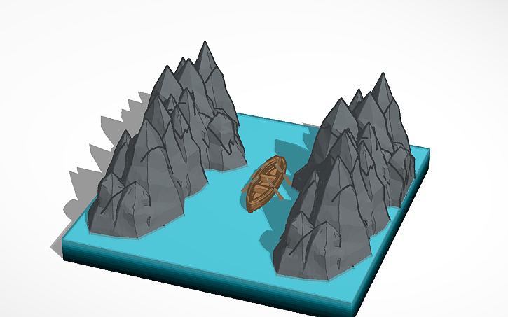 3D design Wooden Rowboat | Tinkercad