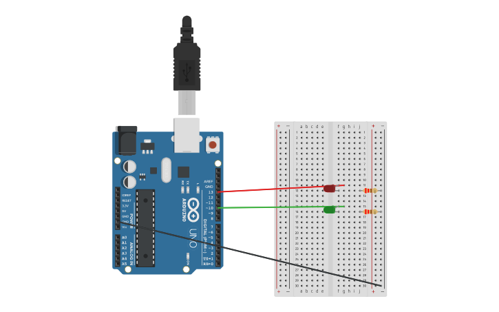 Circuit design Aula 2 curso de arduino - Tinkercad