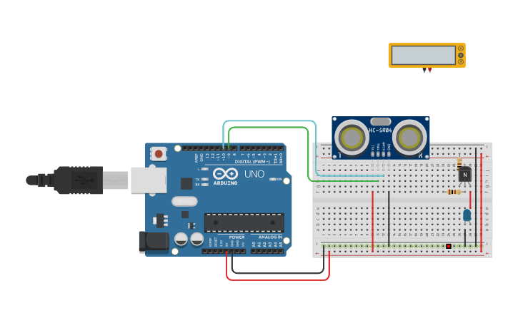Circuit design Utrasonic_sensor | Tinkercad
