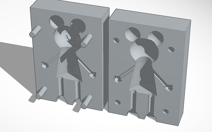3D design Mickey Mouse Mold | Tinkercad