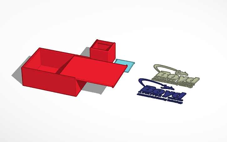 3d Design Sliding Lid T Box Tinkercad
