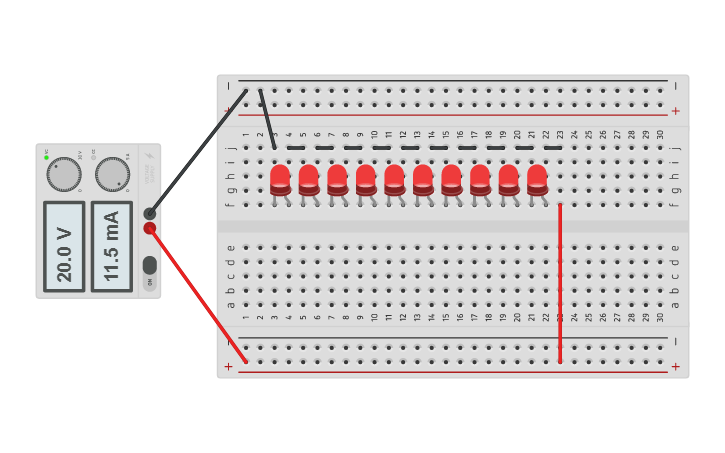 Circuit design Circuito en Serie - Tinkercad
