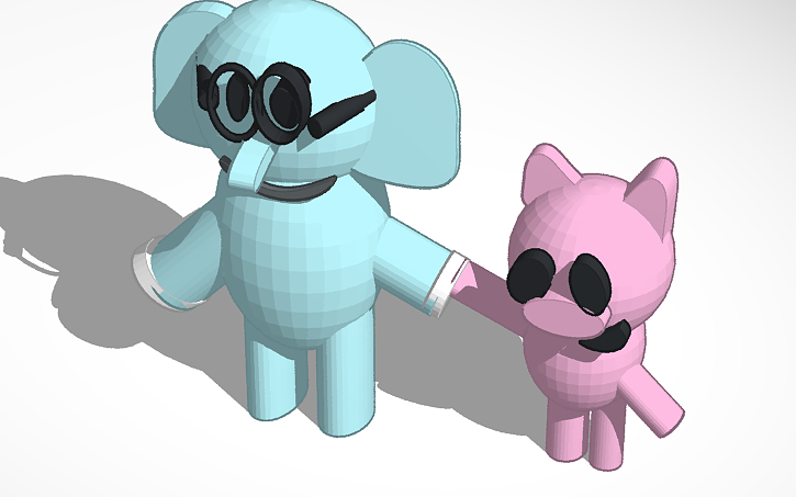 3D design Gerald e piggie - Tinkercad