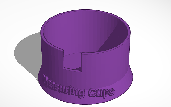 3D design Measuring Cup Holder - Tinkercad