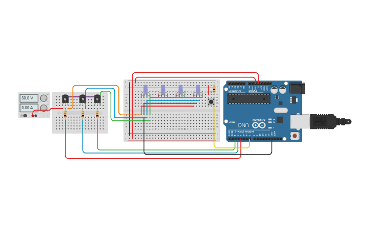 Circuit Design Melhorada Led Rgb Tinkercad