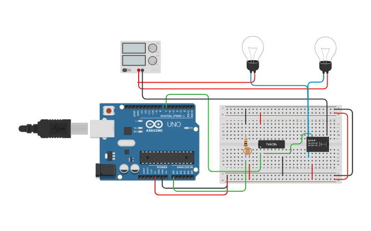 Circuit design rele | Tinkercad