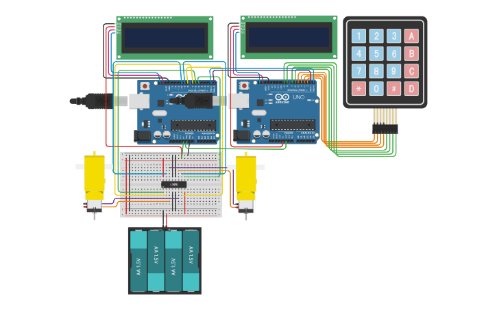 Circuit Design Arduino Robot Control Tinkercad