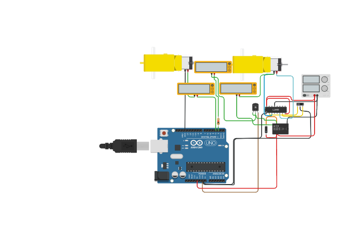 Circuit Design Copy Of Commande Dun Moteur 1 Sens Tor Tinkercad