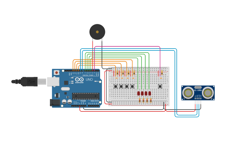 Circuit design 4 Bit Pin - Tinkercad