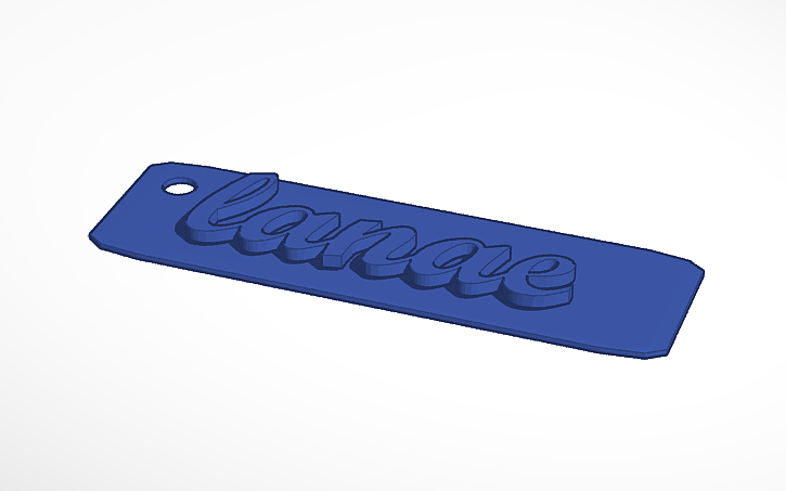3D design key chain | Tinkercad
