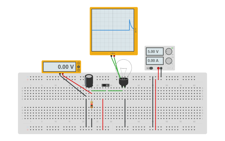 Circuit design 7. charging and discharging - Tinkercad