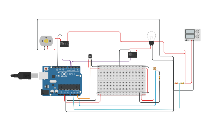 Circuit design Energy Management - Tinkercad