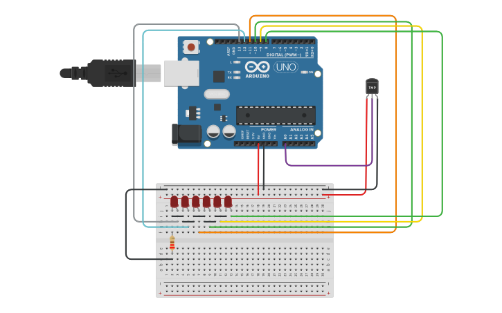 Circuit Design Lovemeter Tinkercad