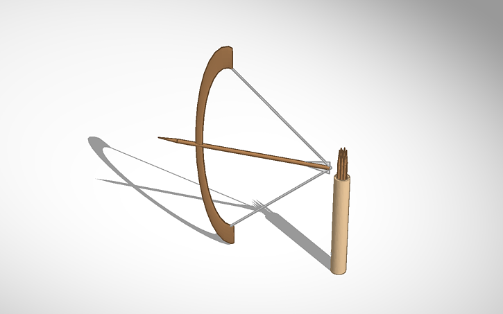 3D design bow and arrow | Tinkercad