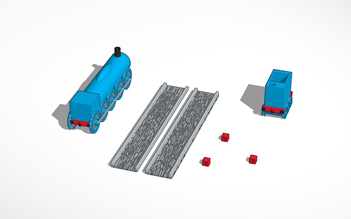 3D design prvonjon's train with rails mk2 | Tinkercad