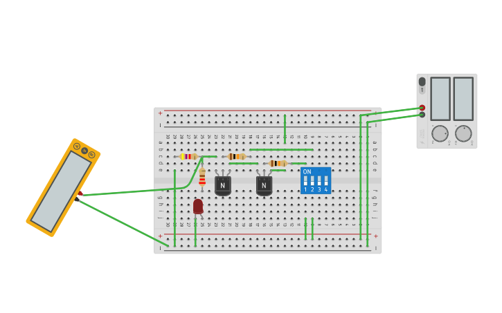 Circuit design TTL AND GATE | Tinkercad