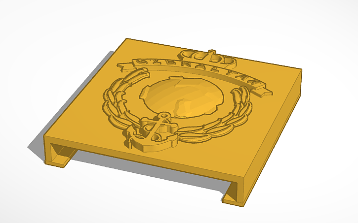 3D design Royal Marines Plate - Tinkercad