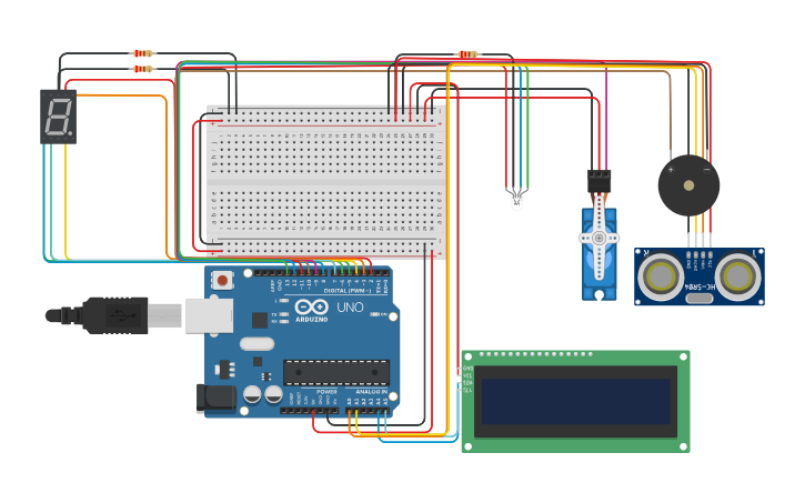 Circuit design microcontroller_practical - Tinkercad