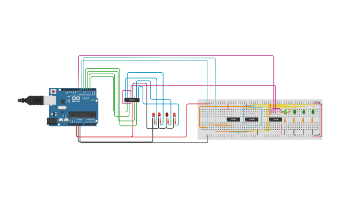 Circuit Design Et738 Lab4 4bit Memory Tinkercad