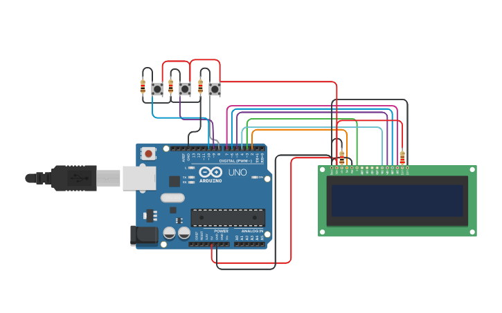 Circuit design Digital Clock - Tinkercad