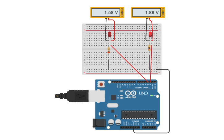 Circuit design LED | Tinkercad